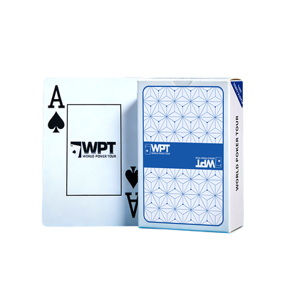 WPT德州扑克牌PVC塑料防水高颜值背纹磨砂专业比赛宽牌大字扑克牌