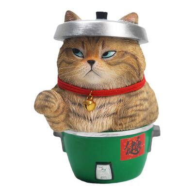 【JXK官方正品】招财达摩猫模型