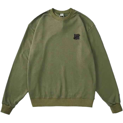 五道杠HIAUTO UND秋冬圆领套头男女情侣基础图标加厚宽松卫衣外套