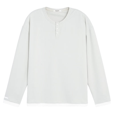 BODYDREAMHOME可外穿时尚家居服男亨利领长袖居家服速干睡衣套装