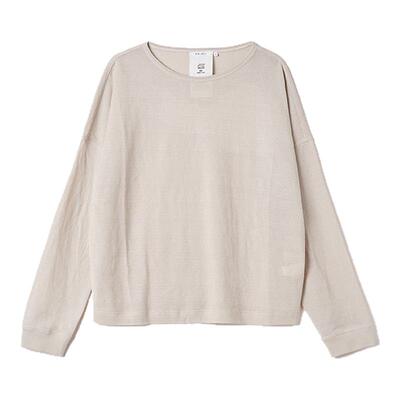 25年夏女士纸纱针织布长袖T恤