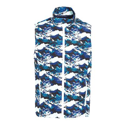 SVG高尔夫男士马甲蓝绿迷彩印花