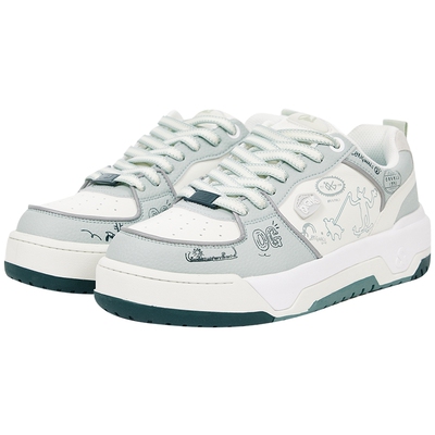 杰克琼斯男装秋季新款涂鸦团胶印撞色拼接日常休闲男鞋2253C8002