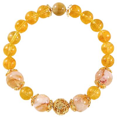 古里雅金发晶黄水晶手链高级感