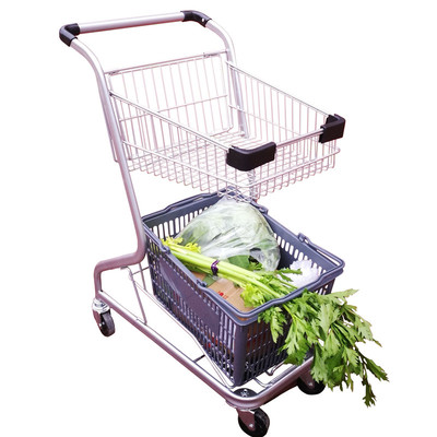 超市购物车商场手推车家用买菜车物业推车理货车便利店大号手推车