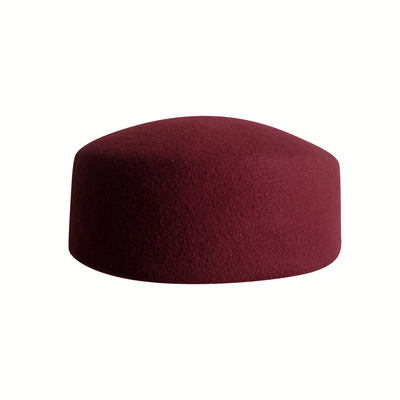 法式复古酒红显脸小空姐帽女秋冬