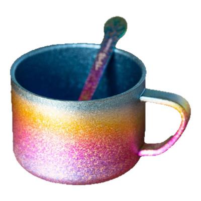 纯钛双层冰花咖啡杯小水杯