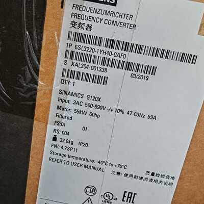【询价】6SL3220-1YH40-0AF0高压变频器G120适用