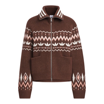 adidas阿迪达斯三叶草新款双开拉链运动开衫女针织衫 KS5985