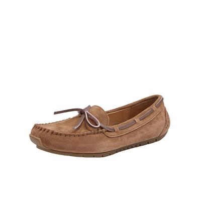 新款真皮大码一脚蹬平底鞋外穿