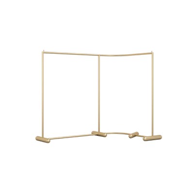 l型单排弧形转角落地架架服装店装店中岛陈列架女装店童装挂衣架