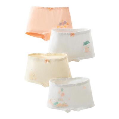 贝肽斯天竹棉女童内裤透气短裤