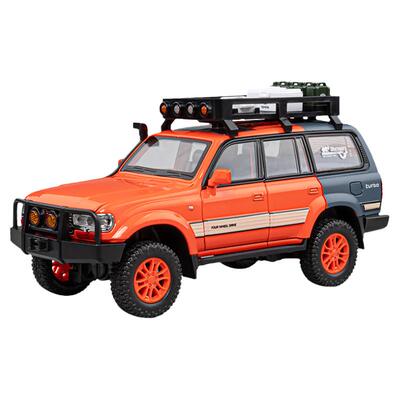 正版1:24酷路泽LC80合金模型回力声光仿真越野孩玩具桌面摆件