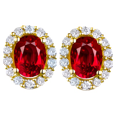 「树莓」一眼精致！秋冬新年红色耳环蚊香盘耳夹无耳洞女耳钉耳饰