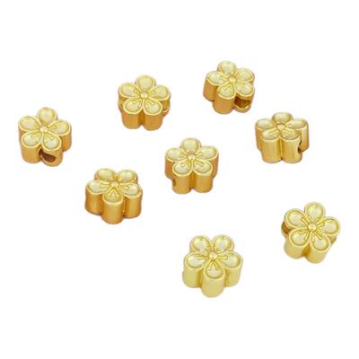 18K包金保色小桃花大孔隔珠