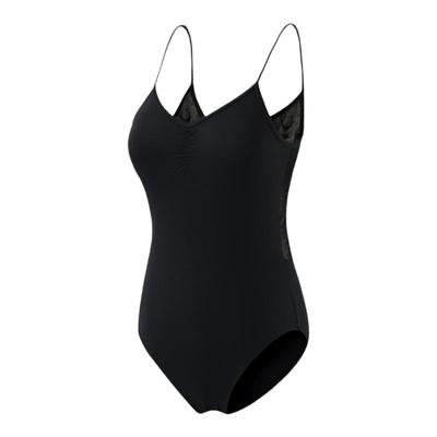 TING陈婷 芭蕾舞蹈修身吊带服后交叉网纱V背连体练功艺考服紧身