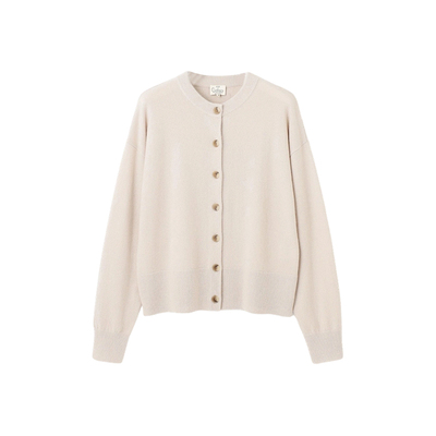 23区时尚简约感日杂风可洗纯羊绒圆领开衫女ONWARD