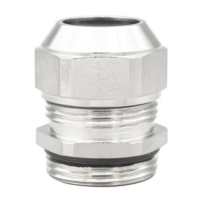 官方授权AGRO欧葛兰1100.16黄铜镀镍电缆接头IP68 PG16长螺纹