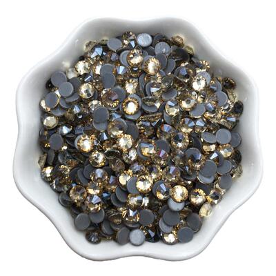 diy圆形金色饰品超闪混装烫钻