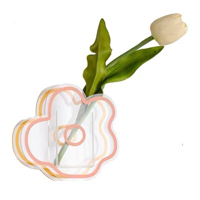 小雏菊香薰亚克力花瓶干花礼物