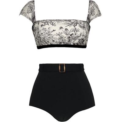 VisualMood典雅黑分体泳衣