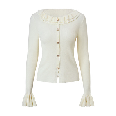 MAXRIENY千金玛德琳风套头毛针织衫25秋款miu系穿搭x型收腰上衣女