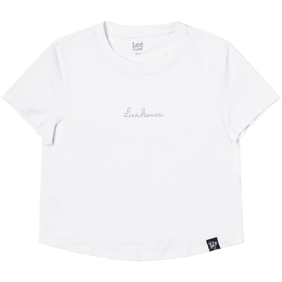 Lee修身版圆领铆钉Logo印花短款女士短袖T恤休闲潮流LWT009878K99