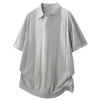 CHANMONTH夏季老钱风POLO领短袖