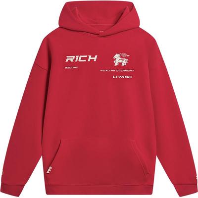 李宁连帽男女同款套头连帽卫衣