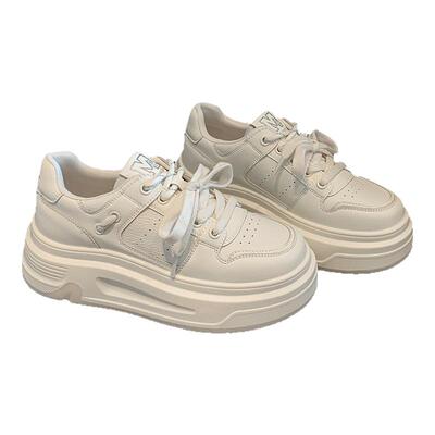 小白鞋女款百搭厚底增高白色板鞋