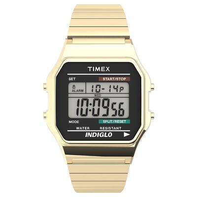 TIMEX天美时小方块金表情侣手表