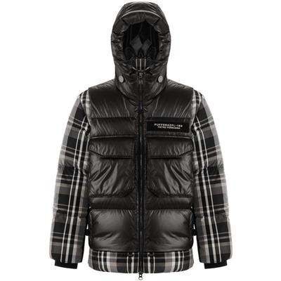 波司登时尚螺纹袖口羽绒服假两件