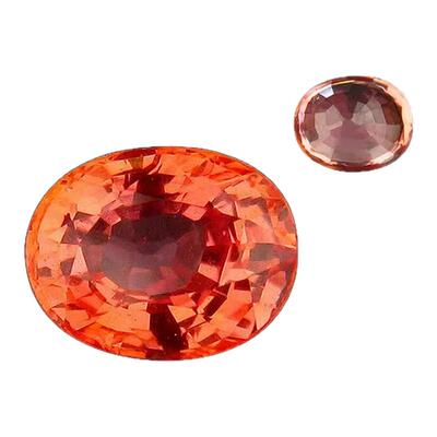 证书Padparadscha帕帕拉恰蓝宝