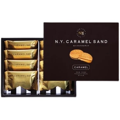 日本N.Y.C. SAND纽约焦糖拉丝巧克力夹心饼干甜品礼盒进口零食