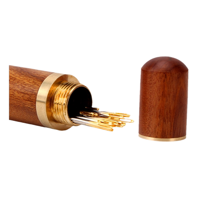 檀木针筒不锈钢大眼针缝衣针手工