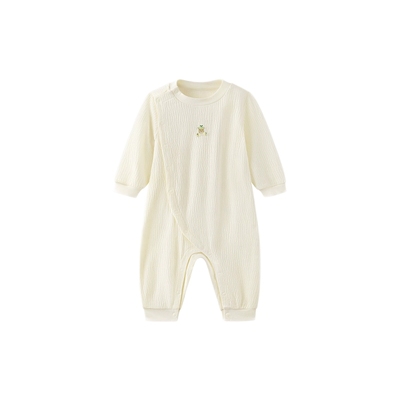 【商场同款】英氏婴儿衣服秋季纯棉宝宝连体衣秋冬新生儿哈衣爬服