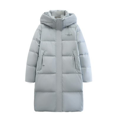 雅鹿冬季加厚保暖过膝女羽绒服