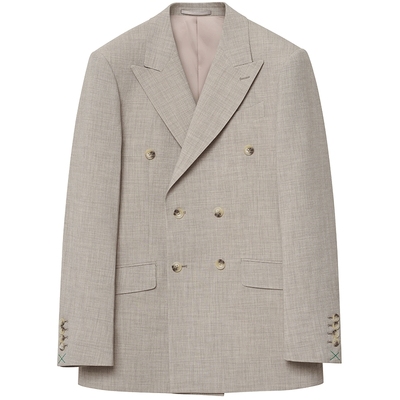 JDV商场同款米白色戗驳领西装