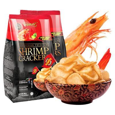 印尼进口papatonk啪啪通虾片薯片芝士冬阴功休闲膨化小零食品追剧
