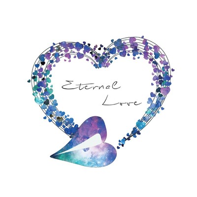 星空浪漫风心形情侣装饰胶热转印