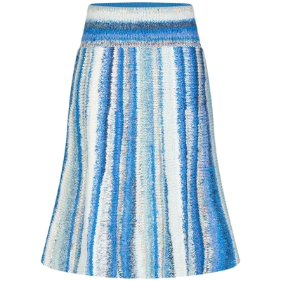 【赵今麦同款】宝姿PORTSPURE女装温柔百搭渐变混色针织半身裙