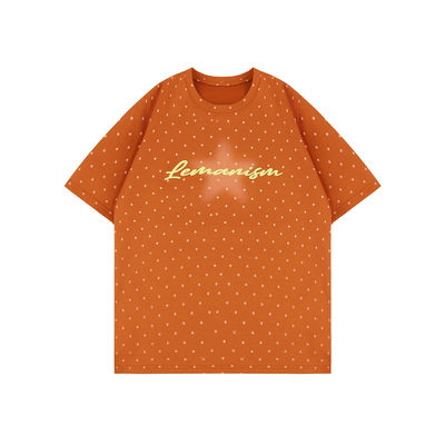 lemanism美式潮流波点印花T恤男款2026新款情侣款宽松字母短袖女
