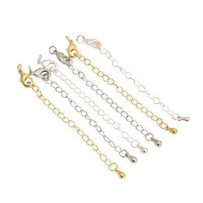 铜镀厚真金层持久保色龙虾扣尾链