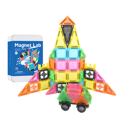 MNTL陪伴积木霓虹街区旅携迷你磁力片男孩便携口袋宝儿童益智玩具