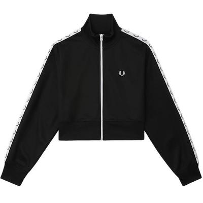 FRED PERRY女士休闲卫衣2025冬季立领拉链麦穗logo串标短款J4133