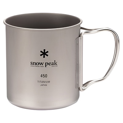 日本直邮SnowPeak雪峰钛水杯日常野营户外杯子MG-143 450L钛杯