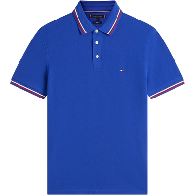 Tommy男装珠地网眼镶边修身POLO