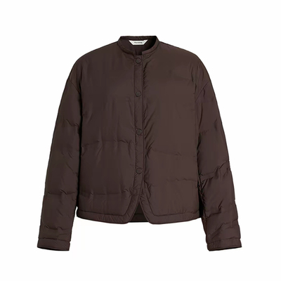 玛丝菲尔微茧型咖色羽绒外套