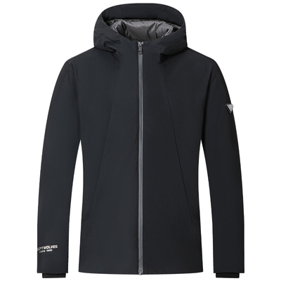 七匹狼防泼水连帽羽绒服夹克外套