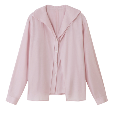 “诗篇”双层领假两件宽松衬衫